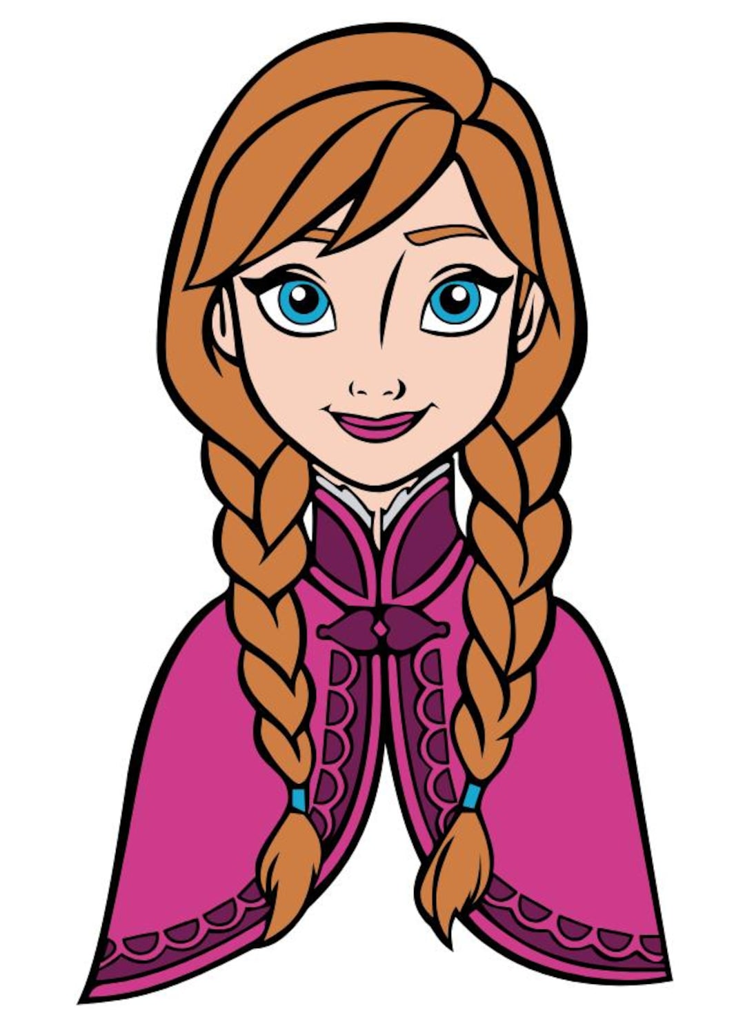 SVG Ana From Frozen - Etsy Australia