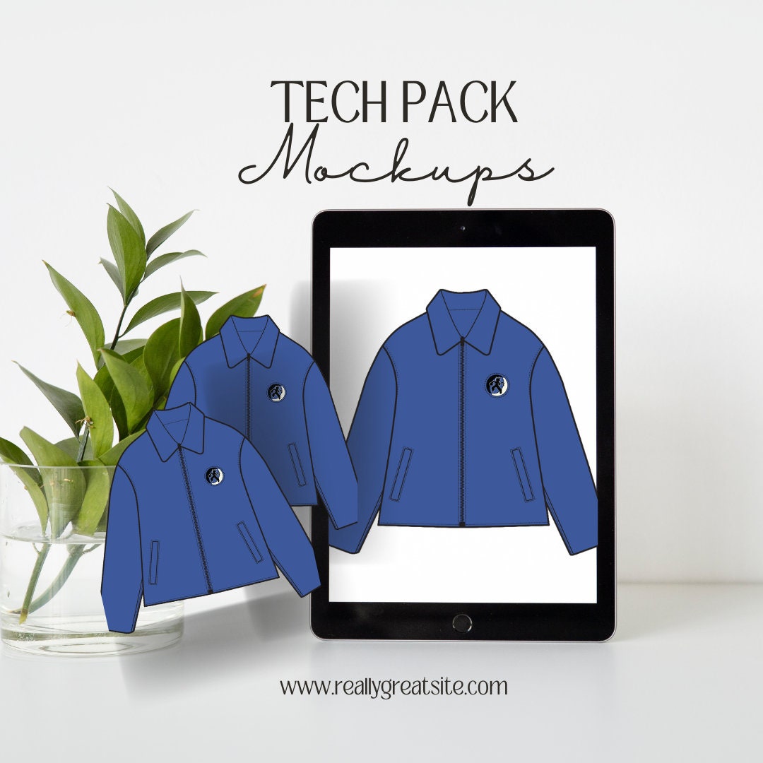 Custom Tech Pack Mockups, Professional Fashion Design Templates ...
