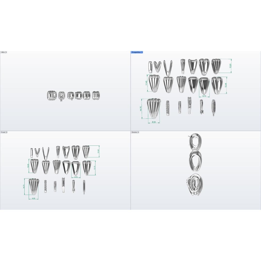 BAILS Set STL Pack for Chain / Pendant 3d Model for Print / CNC Digital ...