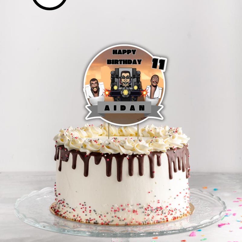 Skibidi Toilet Birthday Cake - Etsy