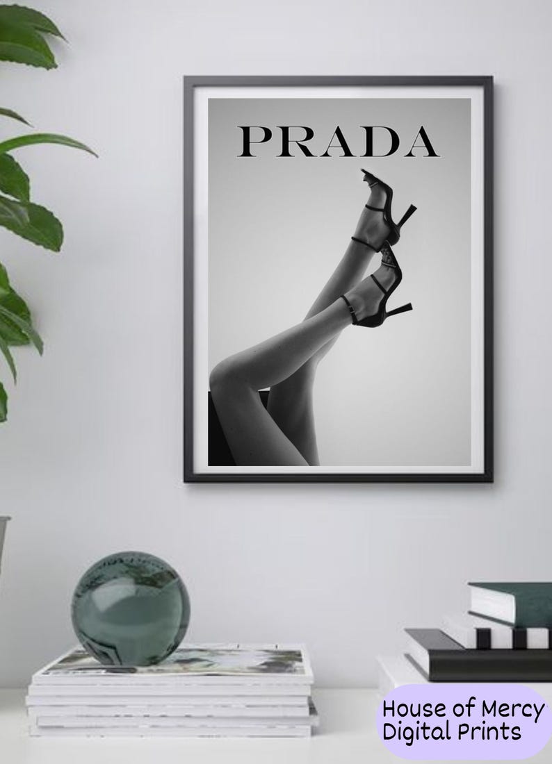 My PRADA Feet, High Heels Poster, Black and White, Vintage Photo ...