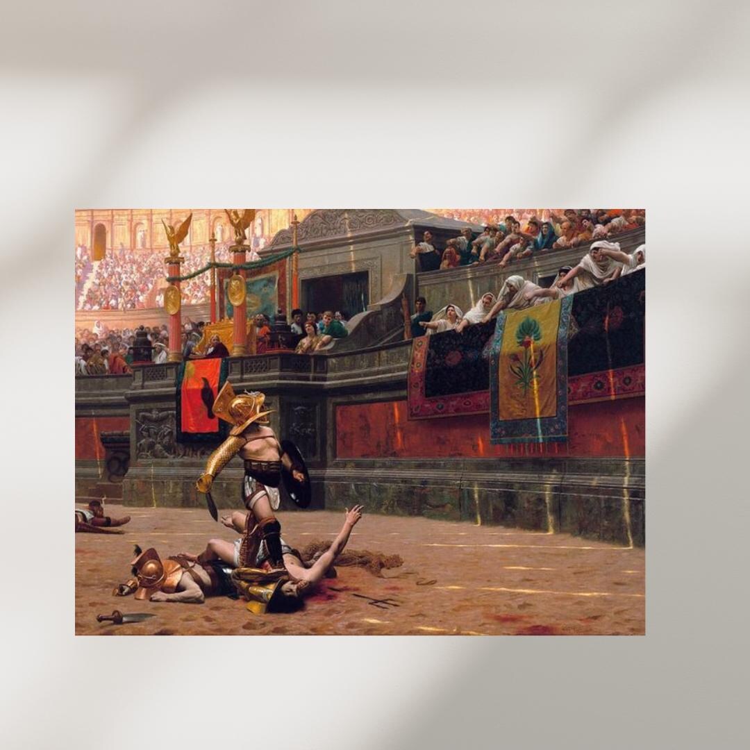 Gladiators Fighs Drawing Wall Art, Gladiator Warriors Hanging, Warrior ...