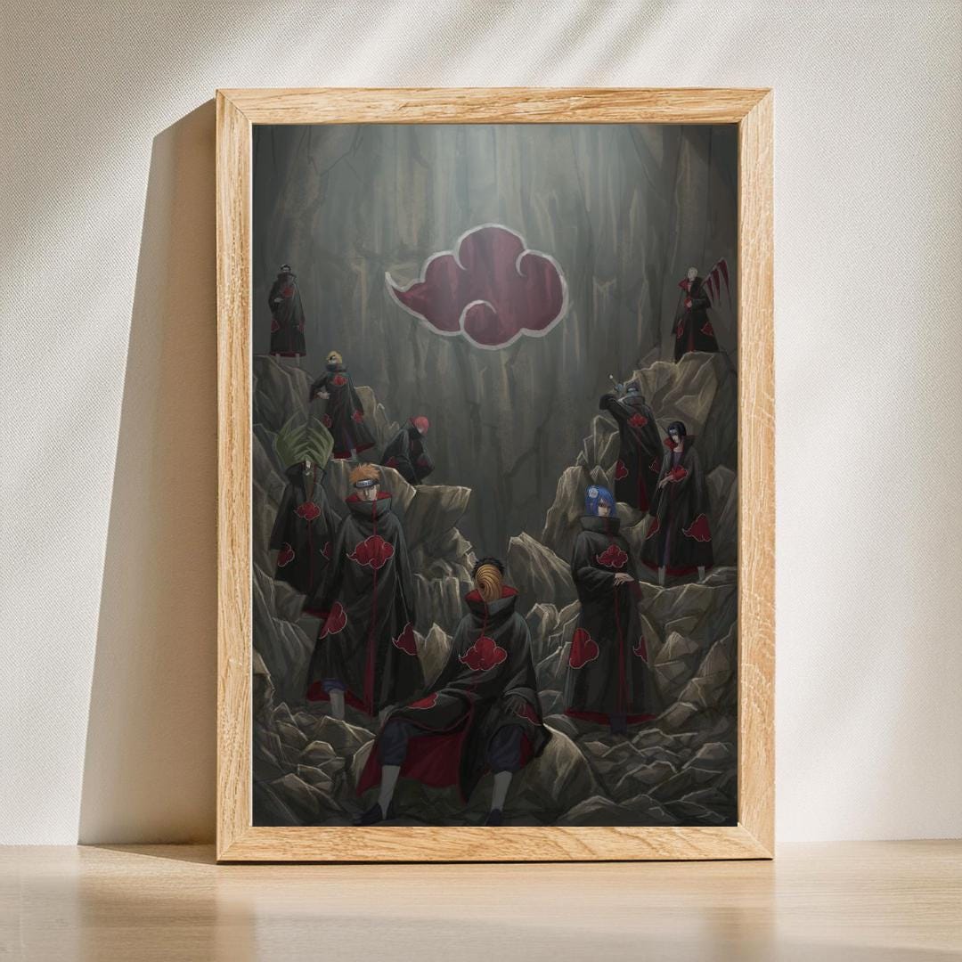 Akatsuki Gang Naruto Wall Art, Naruto Canvas Print Table, Naruto Print ...