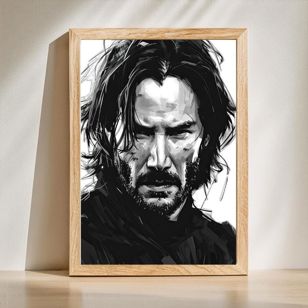 Keanu Reeves Poster Wall Art, Movie Character Print Wall Art, Keanu ...