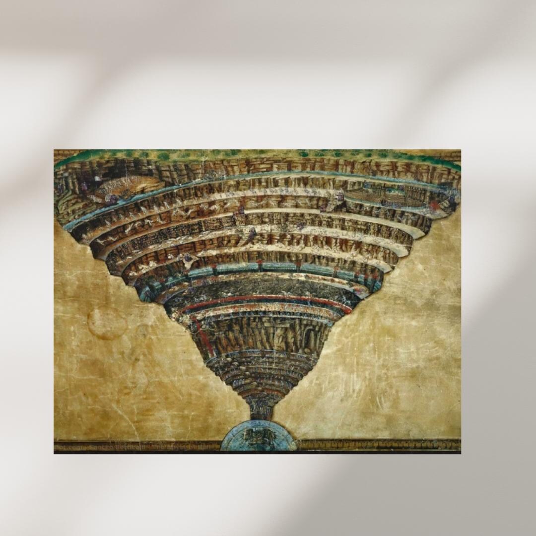 İnferno Print Wall Art, Dante Alighieri Canvas Print Table, Canvas Wall ...
