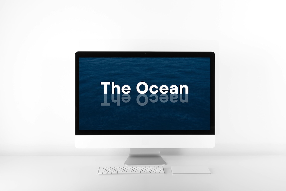 100 Blue Aesthetic Desktop Wallpapers | Minimalist Blue Computer ...