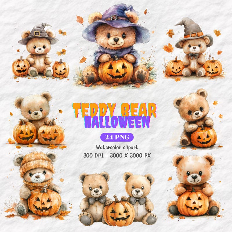 Halloween Teddy Bear - Etsy