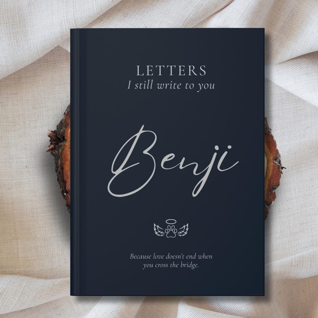 Personalized Rainbow Bridge Journal, Pet Memorial Keepsake for Dog Loss ...