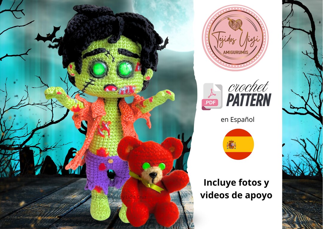 ZOMBIE AND OSY PATTERN, Spanish Language by Yiyi Fabrics - Etsy