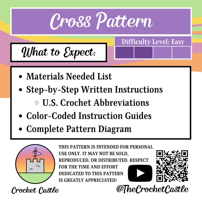 Cross Crochet Pattern - Etsy