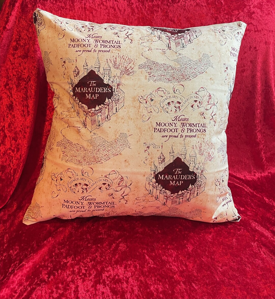 Handmade Harry Potter Marauders Map Cushion - Etsy