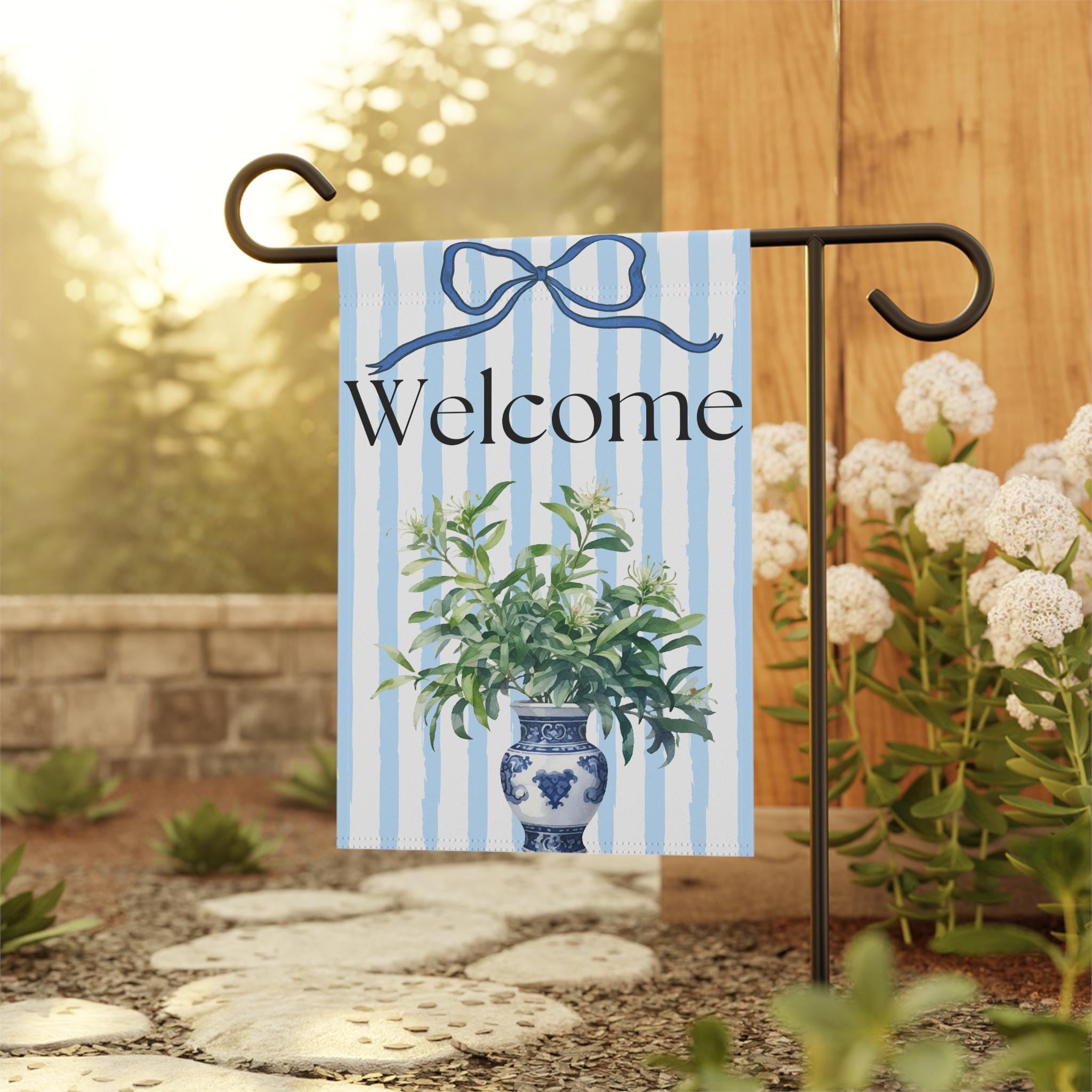 Chinoiserie Garden Banner, Spring Welcome Flag, Home Garden Decor ...
