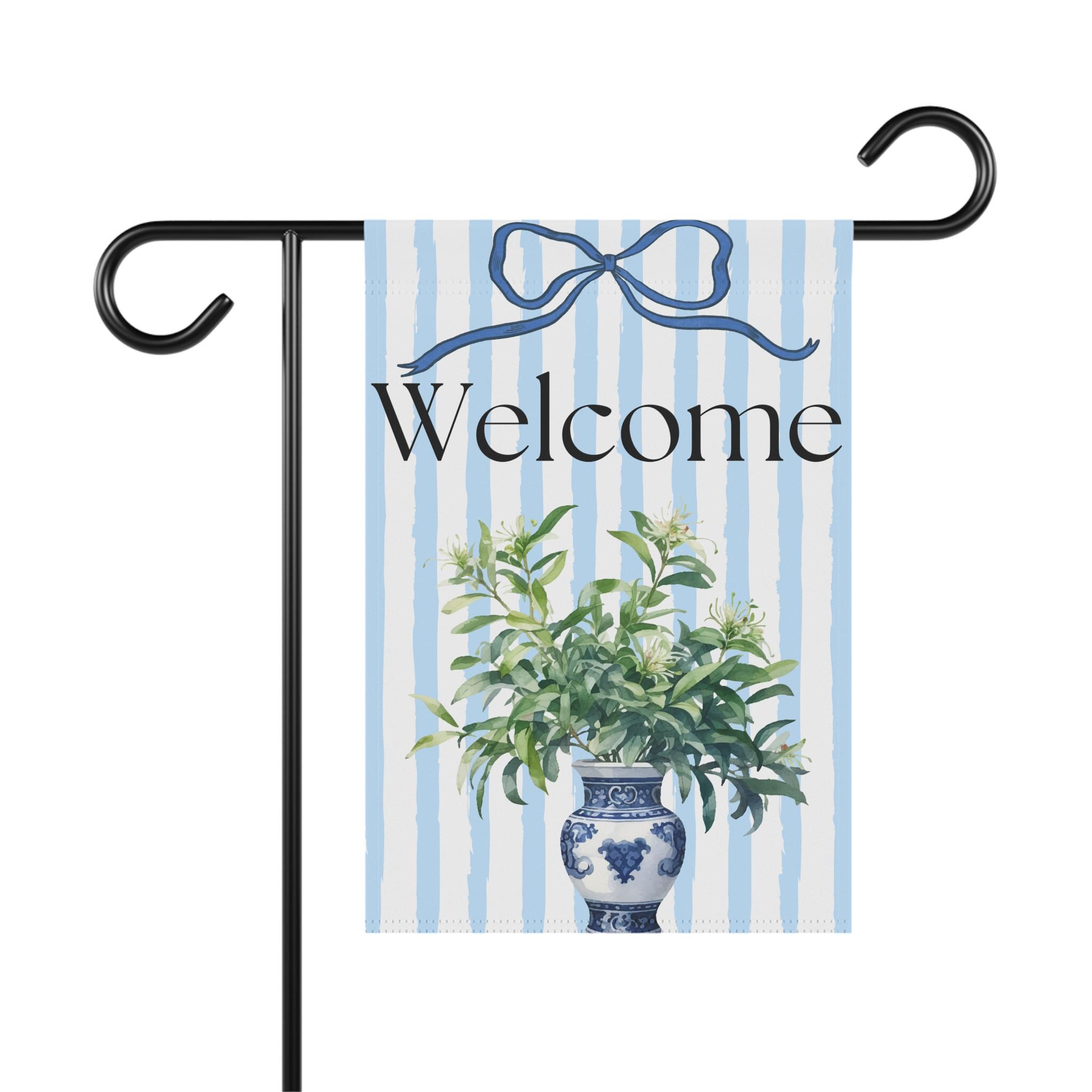 Chinoiserie Garden Banner, Spring Welcome Flag, Home Garden Decor ...