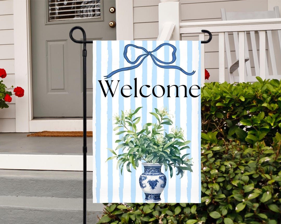 Chinoiserie Garden Banner, Spring Welcome Flag, Home Garden Decor ...