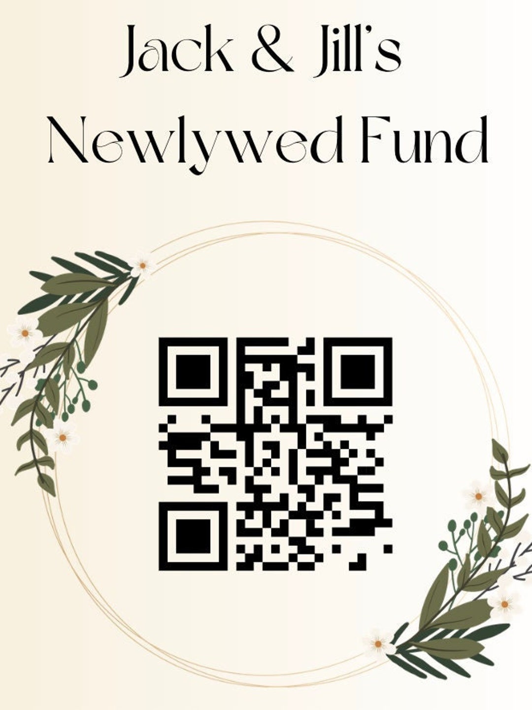Wedding QR Code Sign Template - Etsy