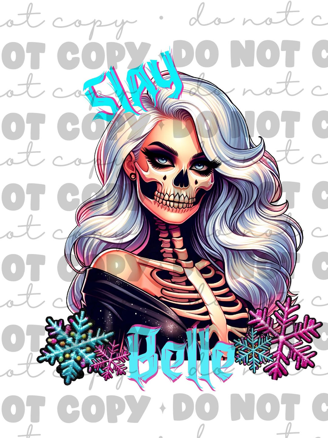 Christmas Skeleton Woman PNG, Sublimation Design, Christmas Png, Pretty ...