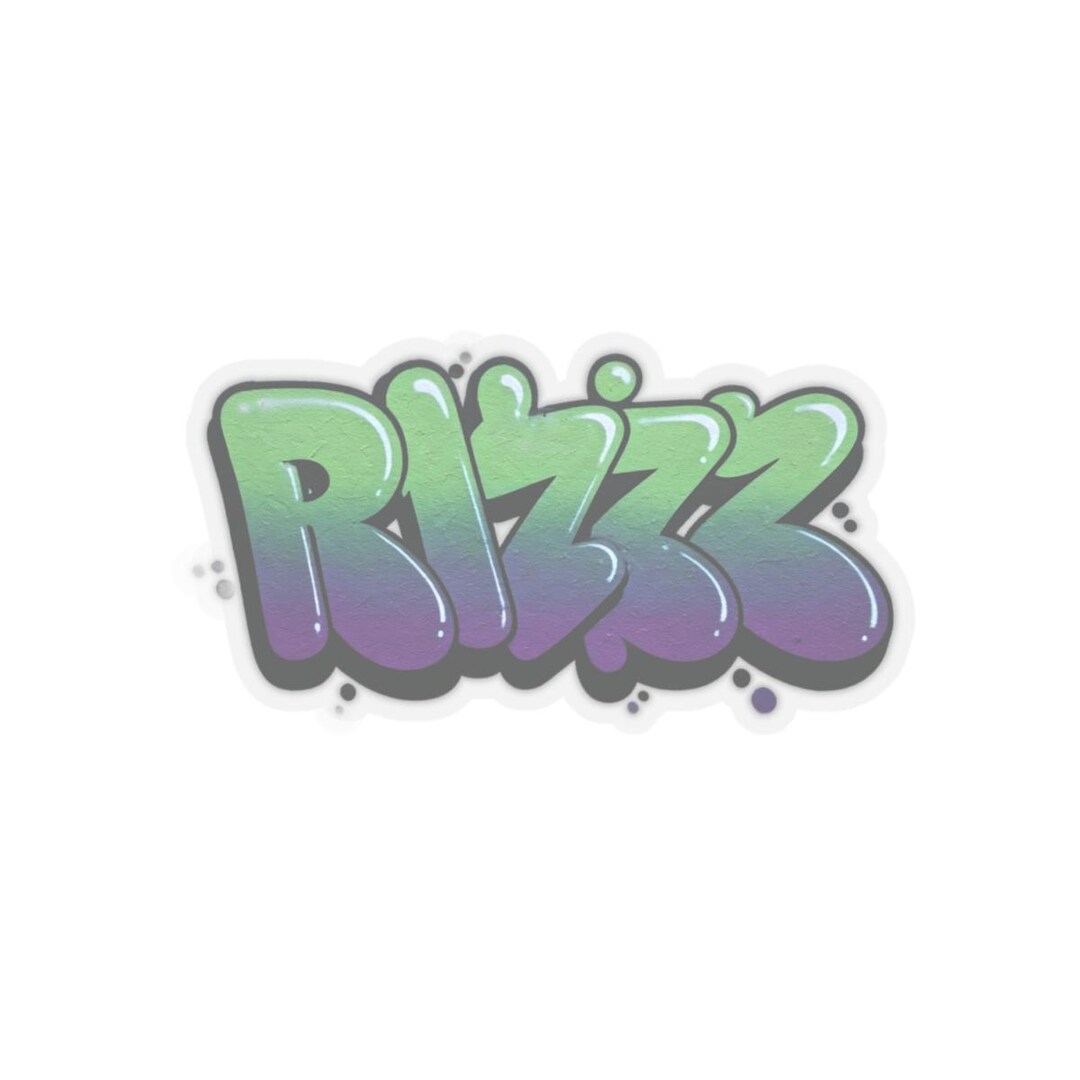 Rizz Kiss-cut Stickers Fun Word Design Decal, Vinyl Sticker, Laptop ...