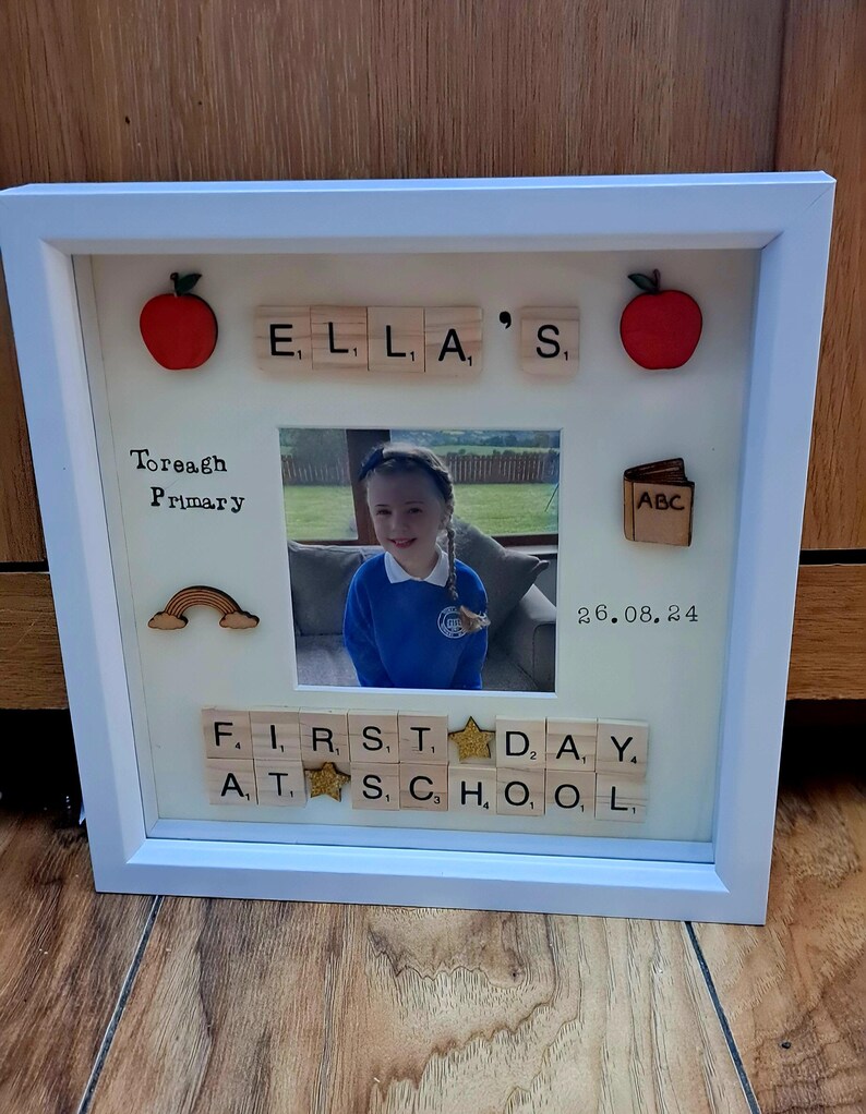 First Day at School Photo Box Frame... - Etsy