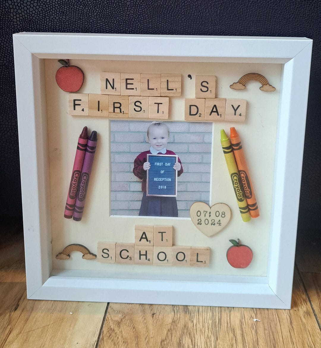 First Day at School Photo Box Frame... - Etsy