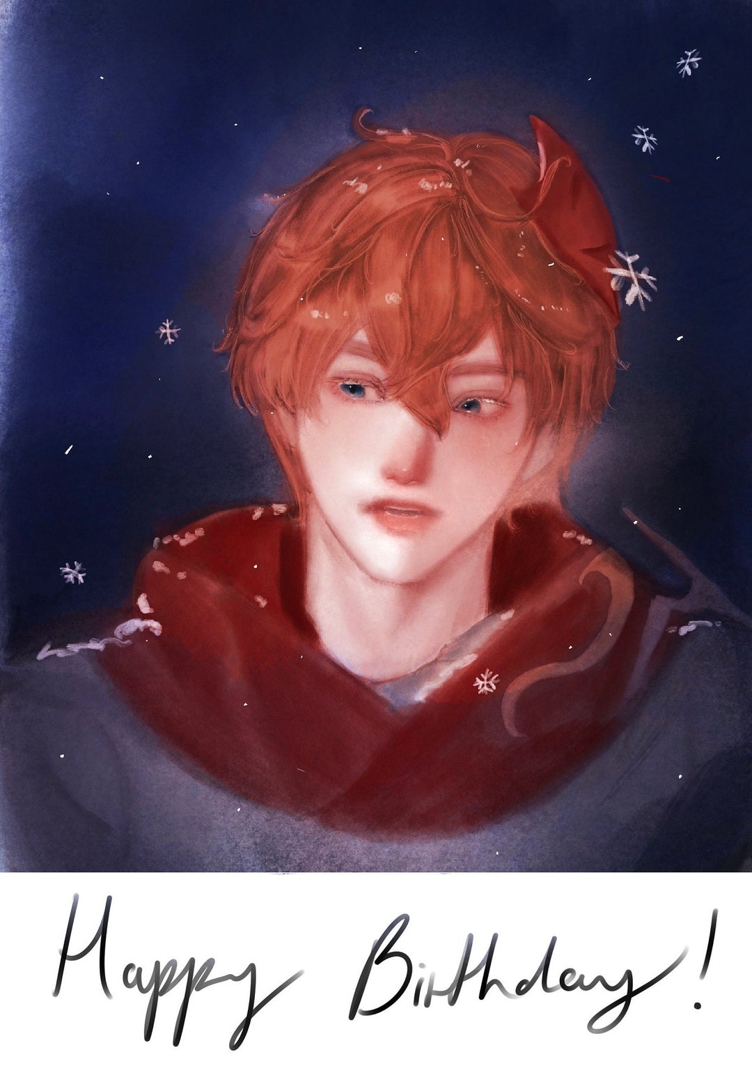 TARTAGLIA CHILDE BIRTHDAY Card Genshin Impact Anime Birthday Gift - Etsy