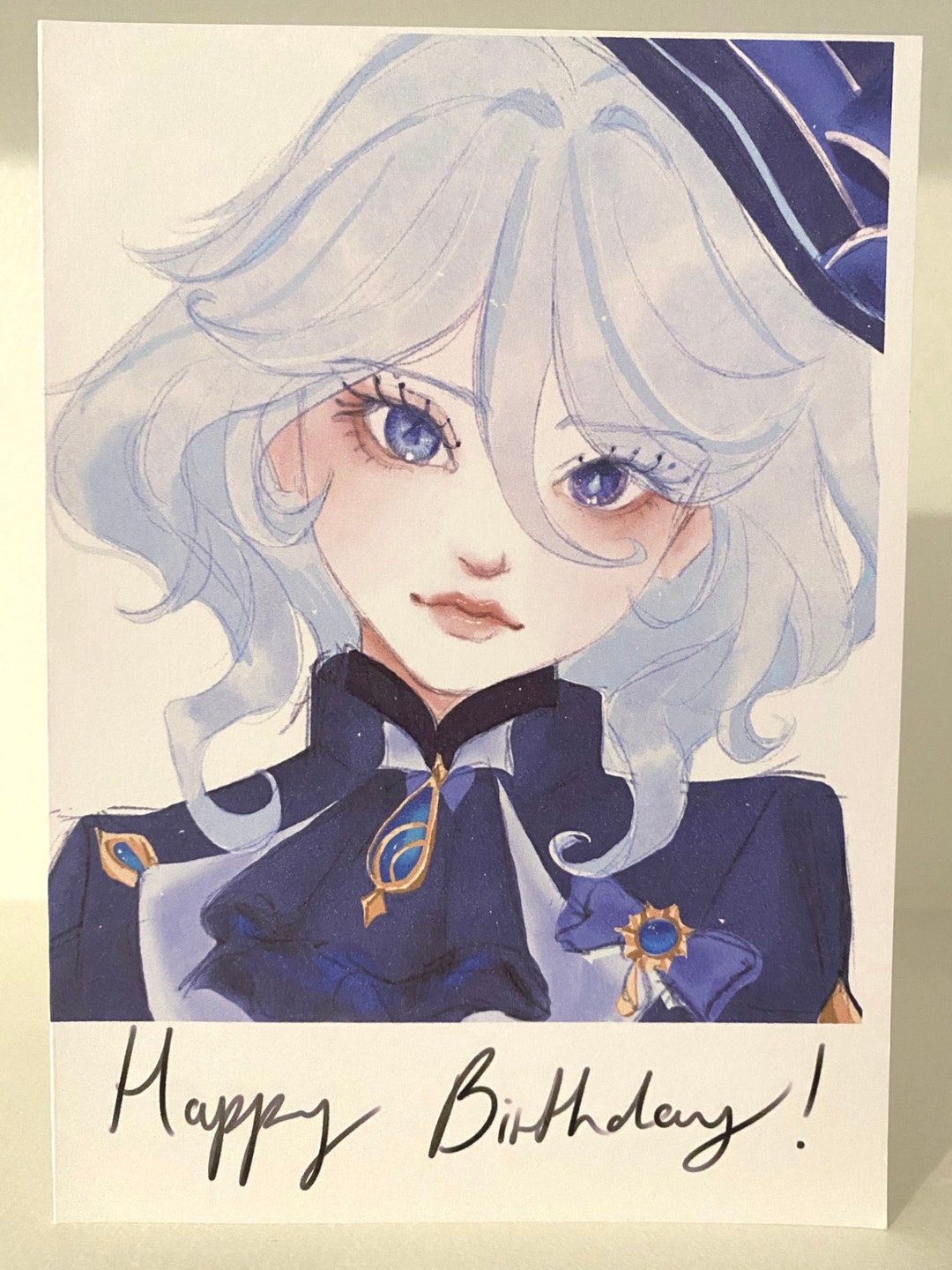 FURINA BIRTHDAY CARD | Genshin Impact | Anime | Birthday Gift - Etsy
