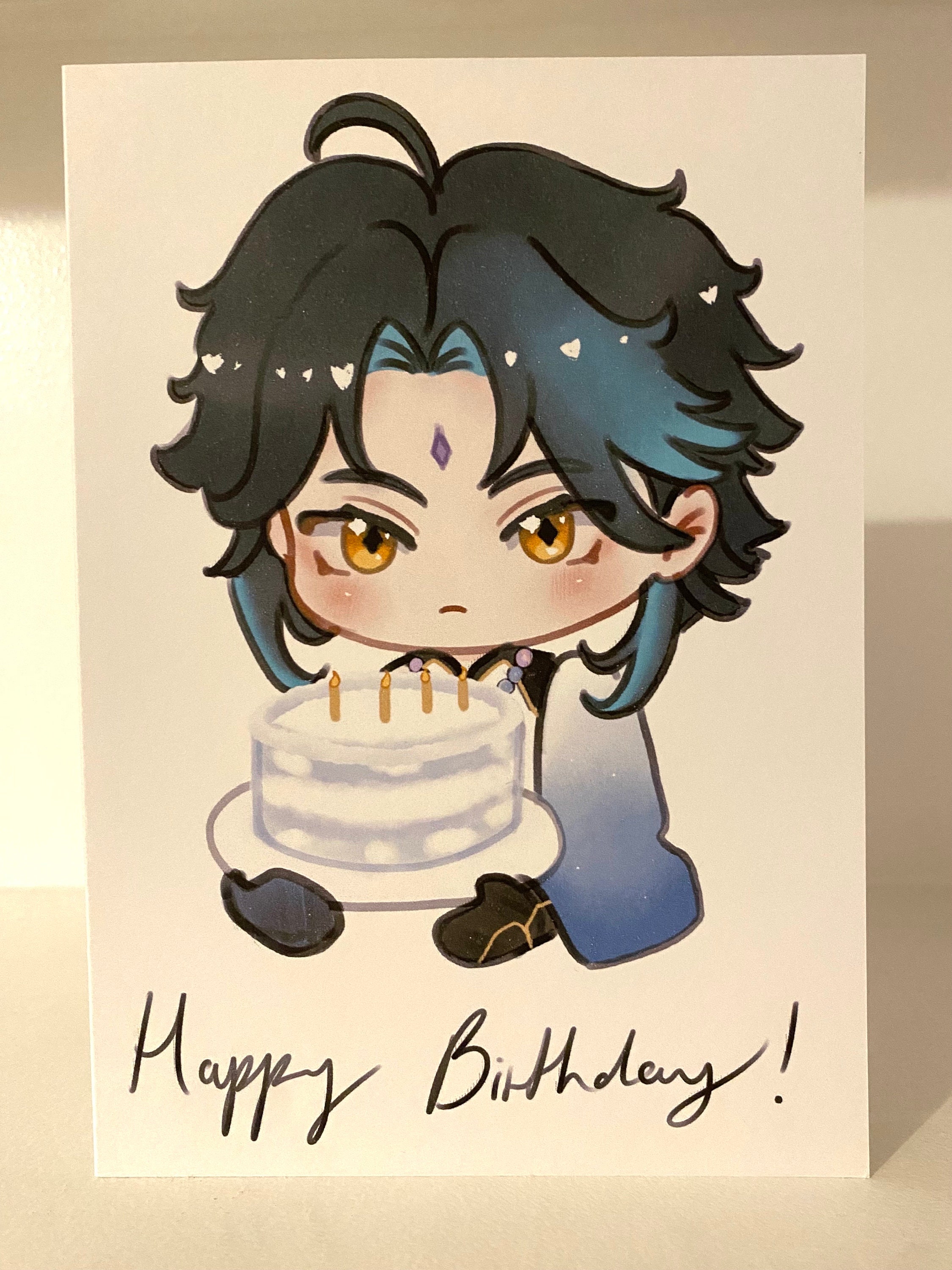 XIAO BIRTHDAY CARD | Genshin Impact | Anime | Birthday Gift - Etsy