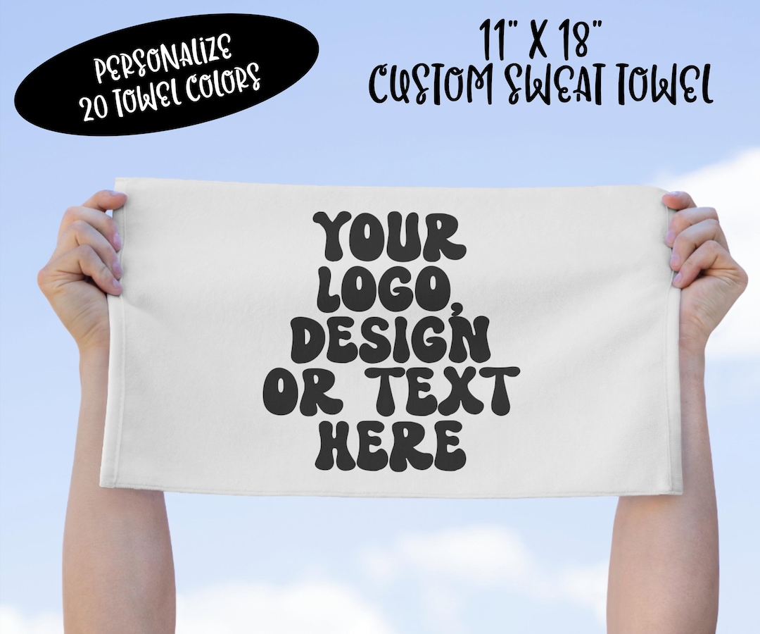 CUSTOM 11 X 18 Rally Towel, Sports Sweat Towel, Face Towel, Add Logo ...