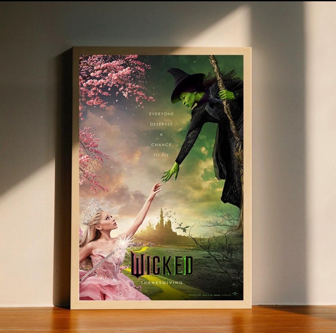 Glinda & Elphaba Wicked Canvas Poster | Broadway Musical 2024 | Canvas ...