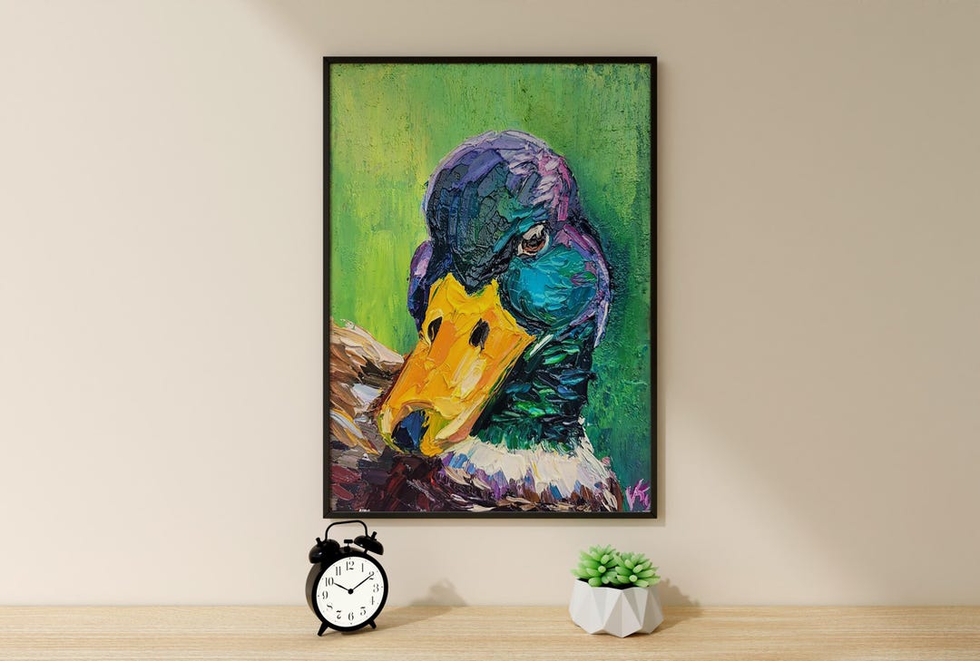 Duck Canvas, Duck Art, Funny Animal Poster, Duck Canvas, Duck Poster ...