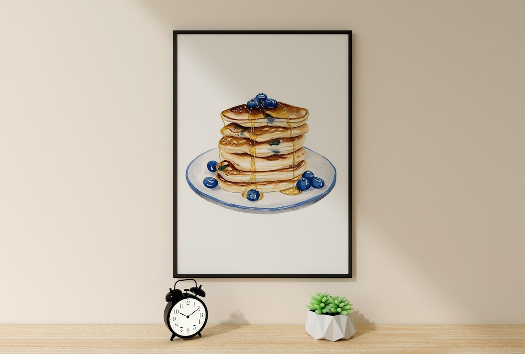Pancake Art, Pancake Poster, Famous Posters, Kitchen Art, Kitchen ...
