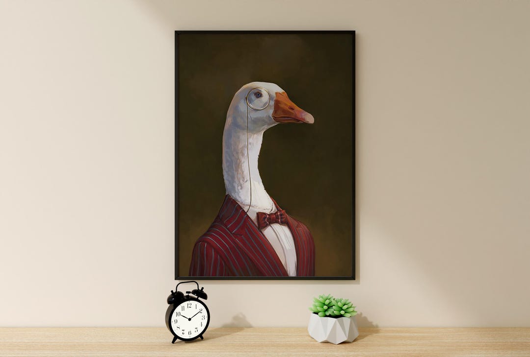 Animal Wall Art, Duck Poster, Mr. Duck, Wall Decor, Ready to Hang, Wall ...
