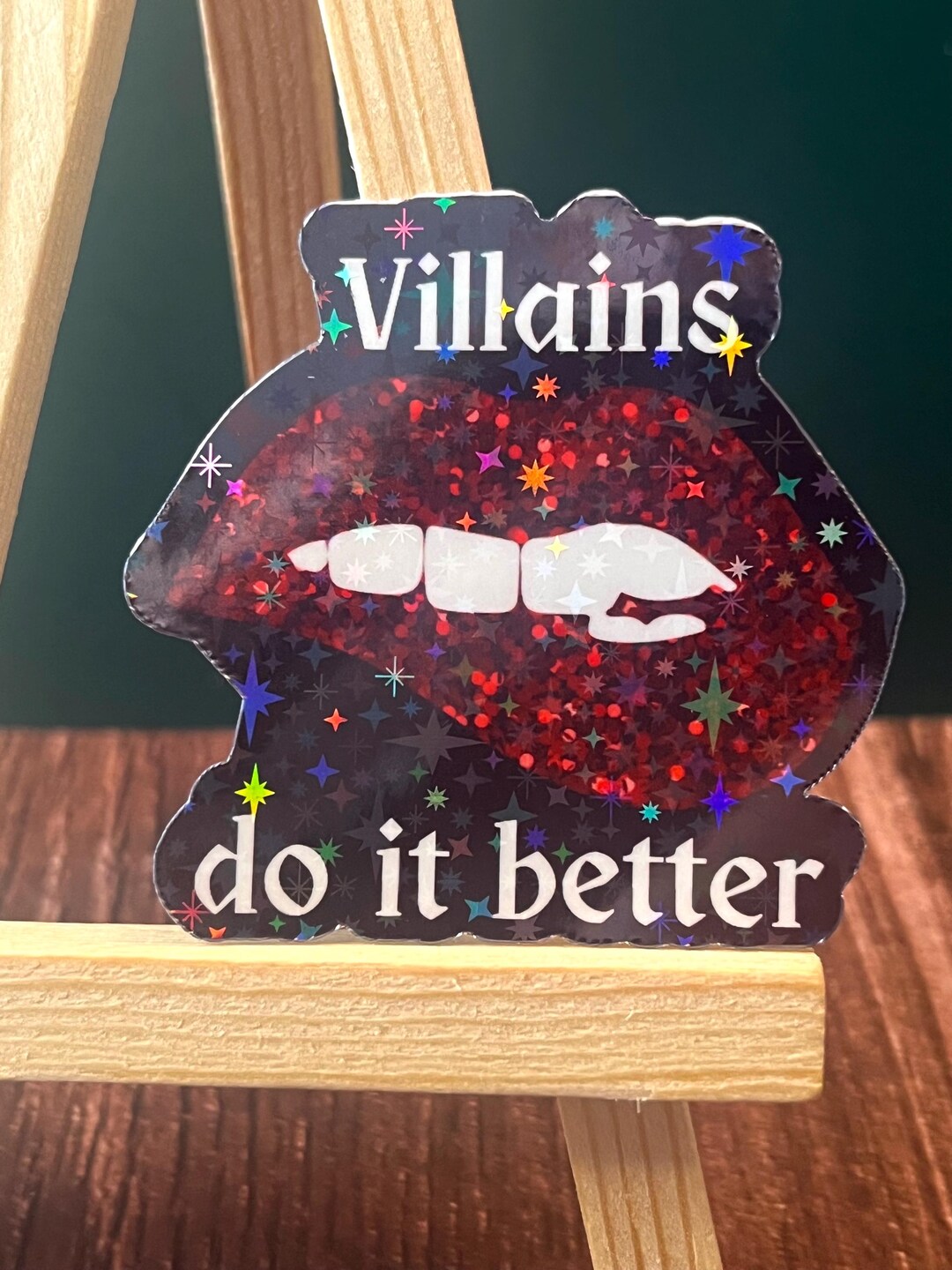 Sticker: “villains Do It Better” - Holographic Sticker, Dark Romance ...