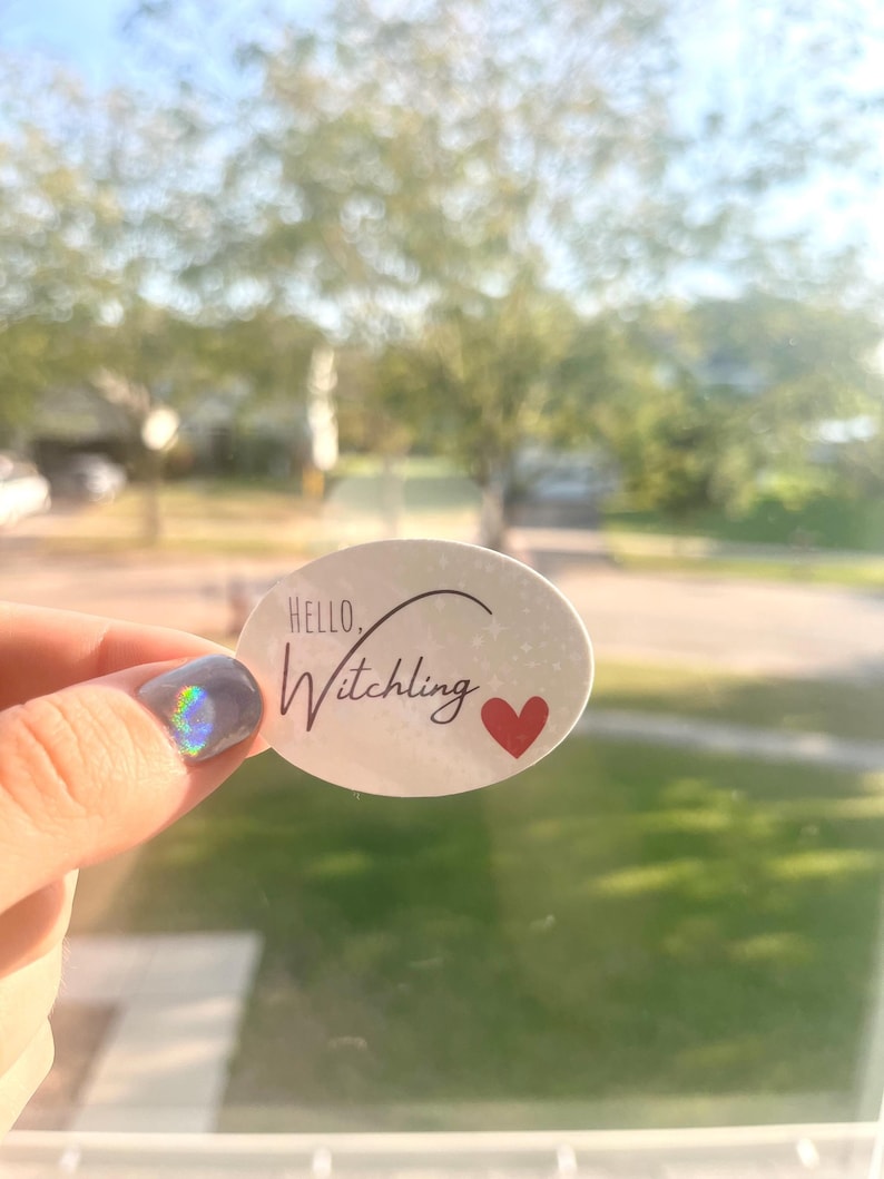 Holographic Sticker: "hello, Witchling" - Etsy