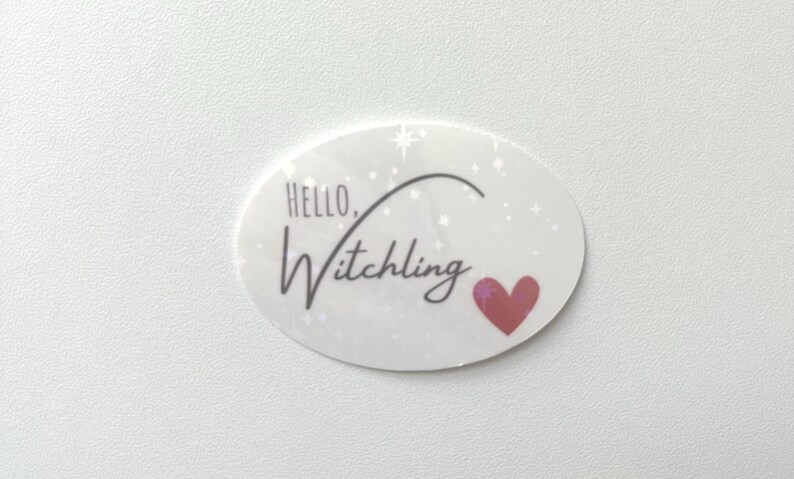Holographic Sticker: "hello, Witchling" - Etsy