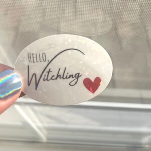 Holographic Sticker: "hello, Witchling" - Etsy