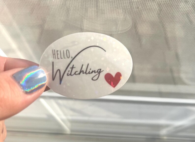 Holographic Sticker: "hello, Witchling" - Etsy