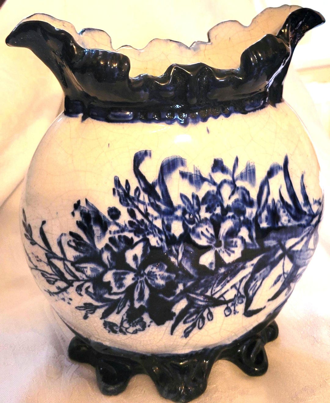 Flow Blue & Gold Vase C1910 | ROYAL ART POTTERY - Etsy