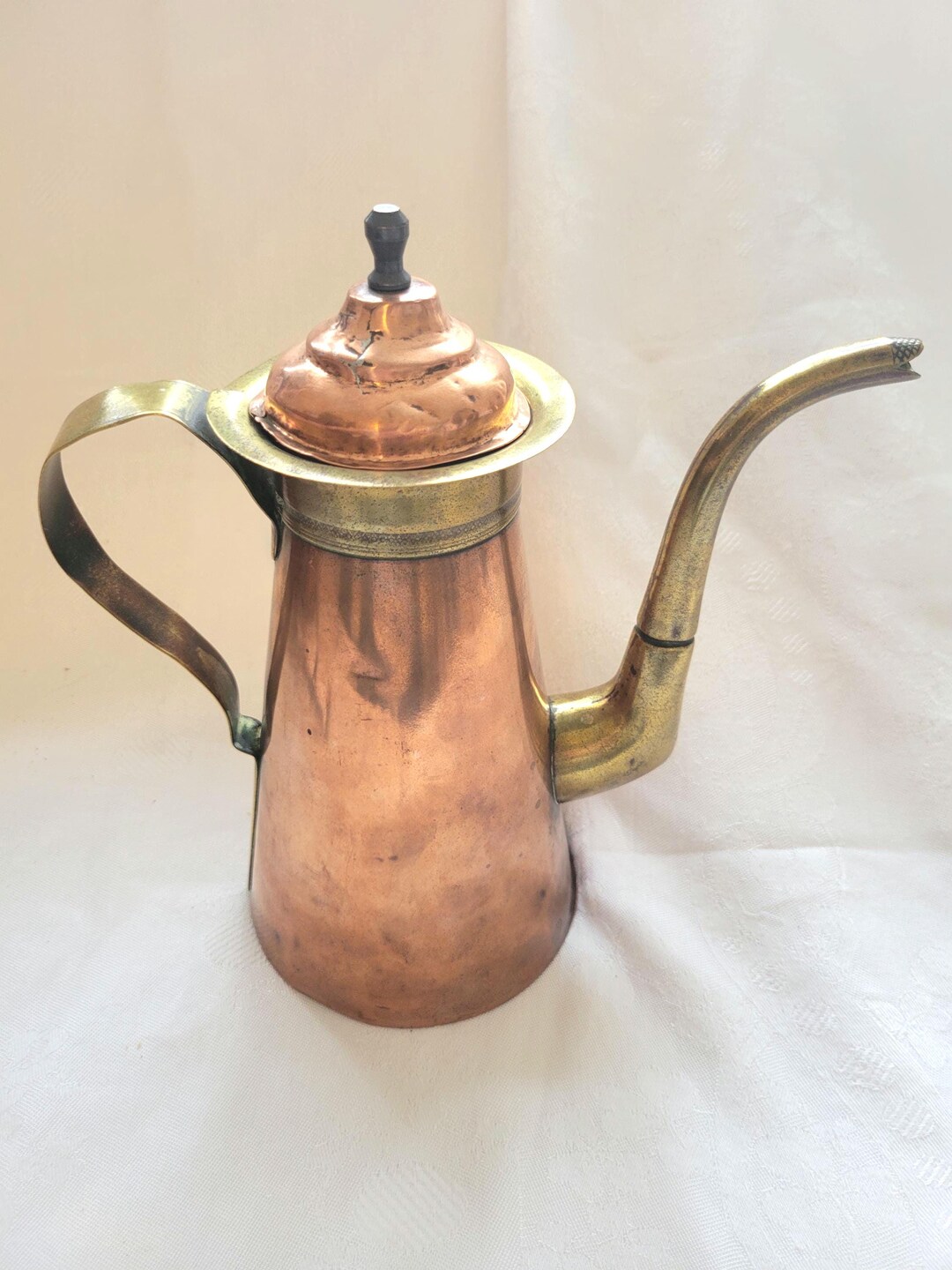 Vintage COPPER and Brass Stovetop Coffee Water Pot Belgium - Etsy