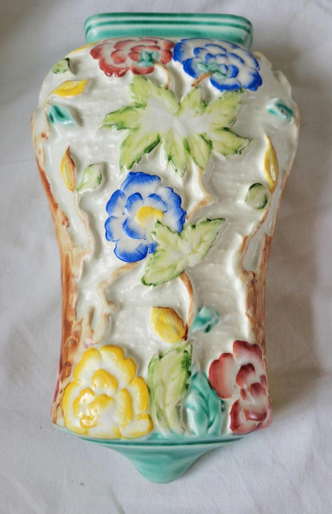 Radford Art Deco Majolica Wall Vase C1910 - Etsy