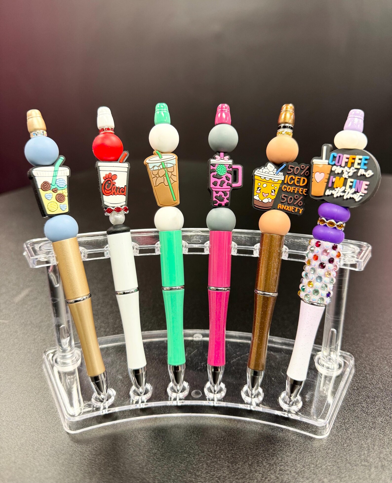 Drinkers - Iced Coffee Lovers Refillable Beaded Ink Pens - Etsy