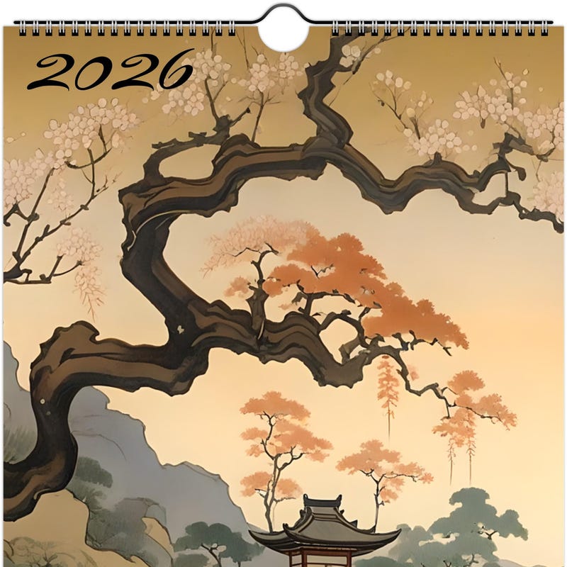 2026 Asian Wall Calendar - Etsy UK