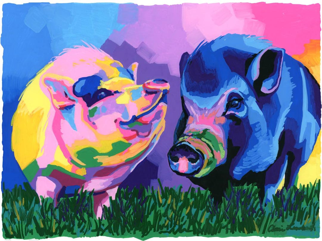 Pig Art Print - Etsy