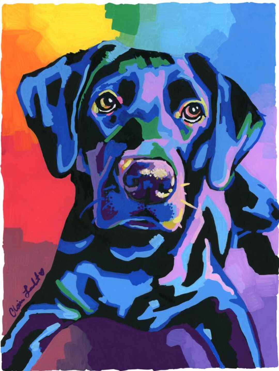 Black Lab Art Print - Etsy