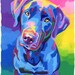 Chocolate Lab Art Print - Etsy