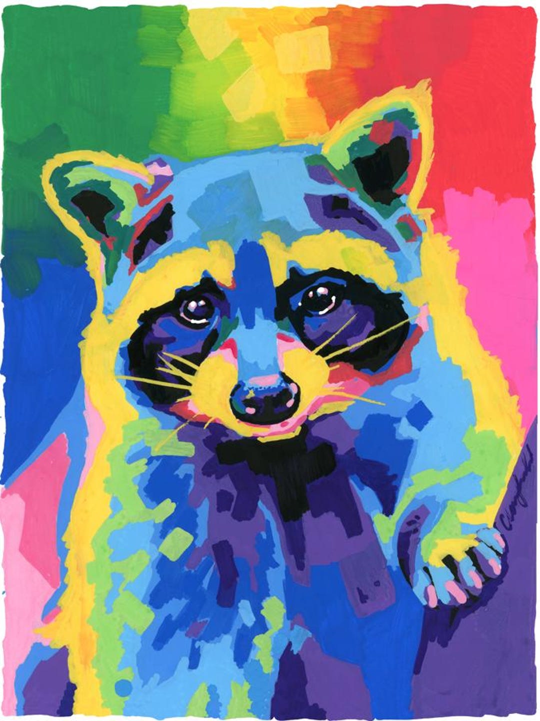 Raccoon Art Print - Etsy