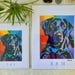 Chocolate Lab Art Print, Colorful Dog Wall Art, Lab Lover Gift ...