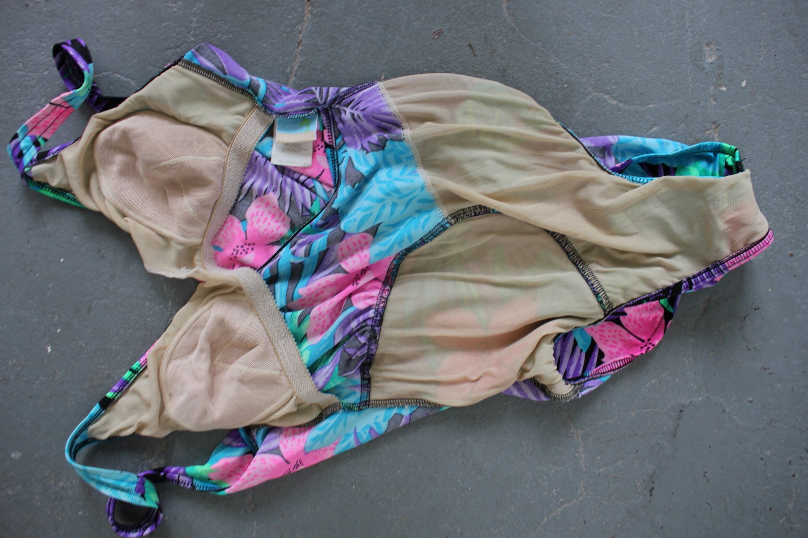 Vintage 1980er Badeanzug / 80er Neon Blumen Badeanzug / 80er - Etsy.de