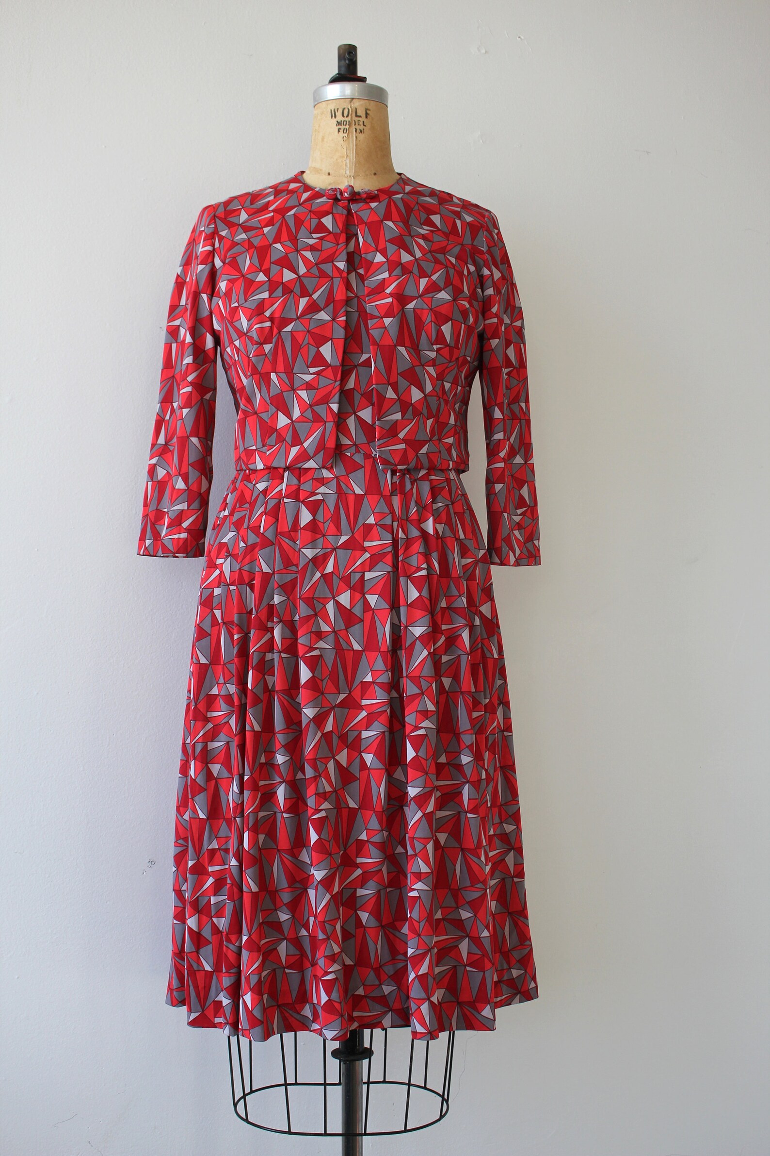 Vintage 1960s Dress / 60s Geometric Dress / 60s Dress Set / - Etsy