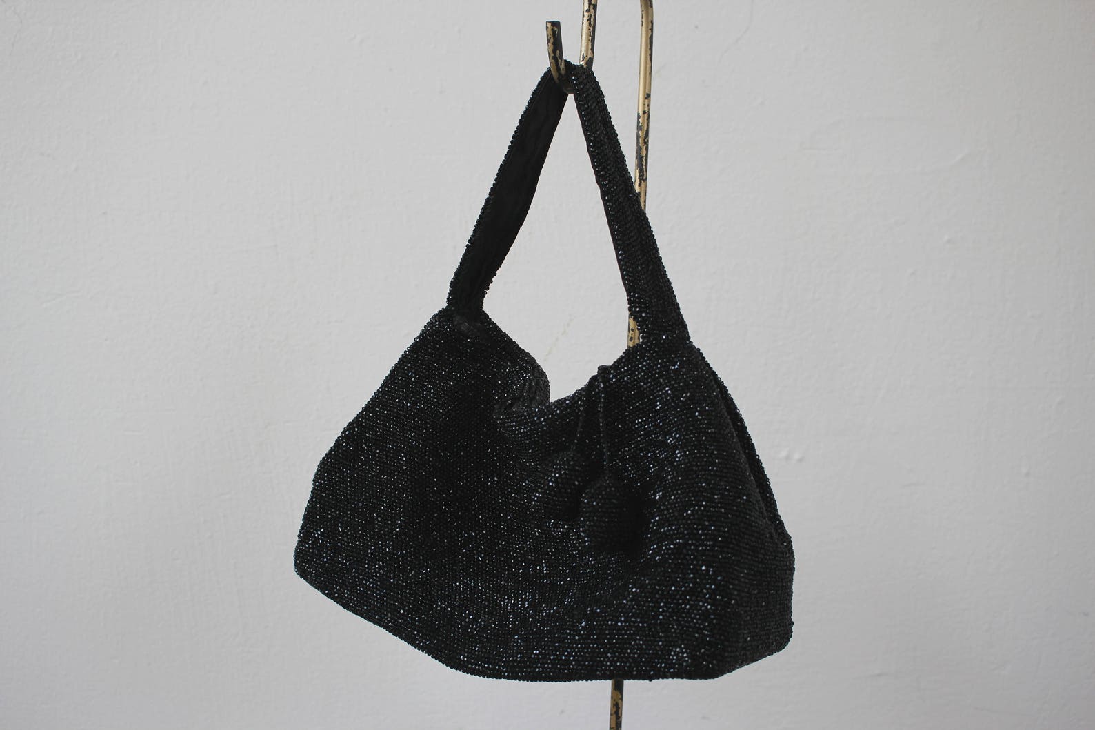 1940s Vintage Beaded Handbag / 40s Jet Black Evening Bag / 40s - Etsy