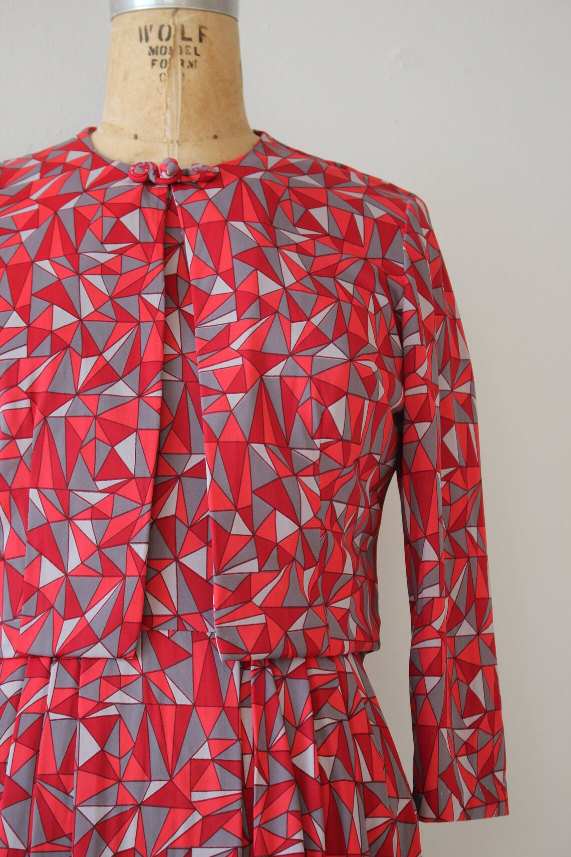 Vintage 1960s Dress / 60s Geometric Dress / 60s Dress Set / - Etsy